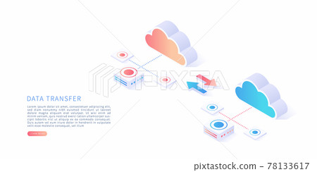 Data transfer concept in isometric vector... - Stock Illustration [78133617] - PIXTA