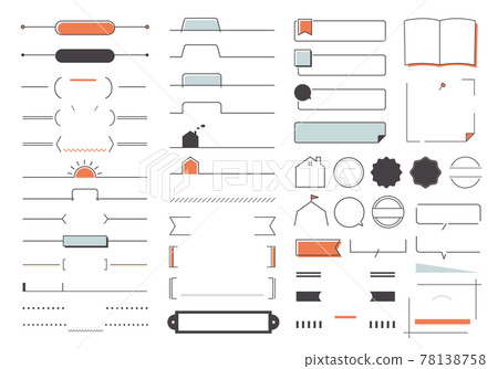 Simple heading design material Heading reference - Stock Illustration ...