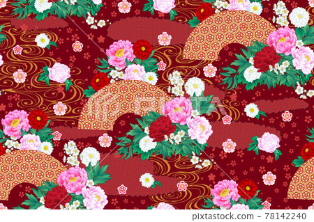 Seamless spring pattern with abstract flowers - Stock Illustration ...