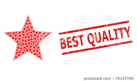 Red Star Composition of Red Star Items and... - Stock Illustration ...