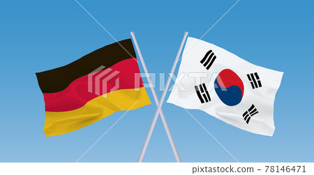 German and Korean flags - Stock Illustration [78146471] - PIXTA