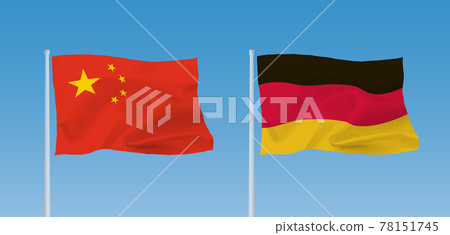 German and Chinese flags - Stock Illustration [78151745] - PIXTA