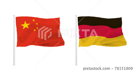 German and Chinese flags - Stock Illustration [78151809] - PIXTA
