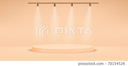 Orange soft colored scene with spotlights.... - Stock Illustration ...