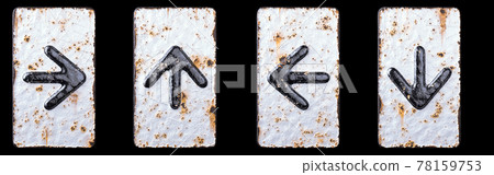 Set of symbols right arrow, up arrow, left... - Stock Illustration ...