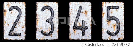 3D render set of numbers 2, 3, 4, 5 made of... - Stock Illustration ...
