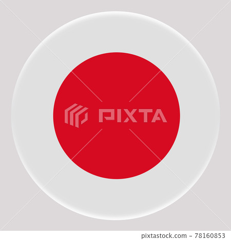 3D Flag of Japan on circle - Stock Illustration [78160853] - PIXTA