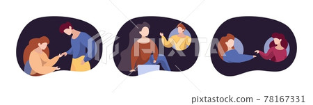 Supporting concept. People support each other.... - Stock Illustration ...