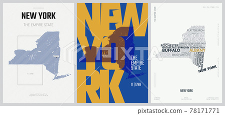 11 of 50 sets, US State Posters with name and...-插圖素材 [78171771] - PIXTA圖庫