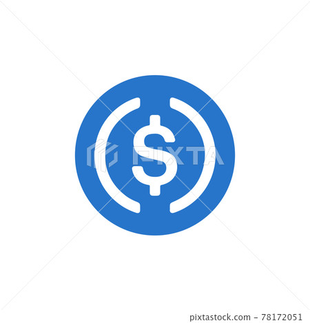 USD Coin (USDC) digital stablecoin icon. - Stock Illustration [78172051 ...