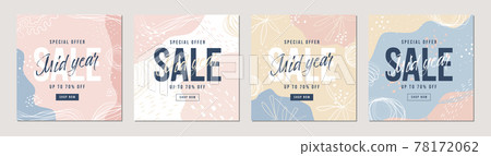 Special offer Mid year sale banner set. Special... - Stock Illustration ...
