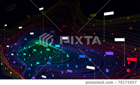 Futuristic big data digital cloud... - Stock Illustration [78173857] - PIXTA