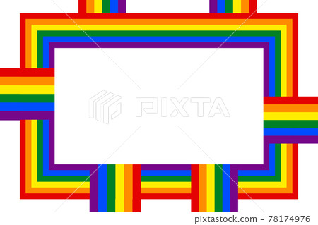 Flag LGBT icons, squared frame. Template... - Stock Illustration ...