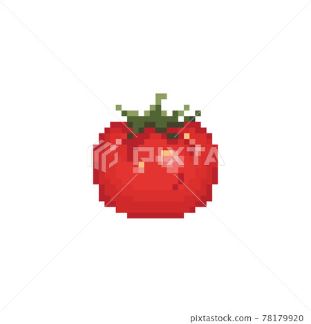 Pixel tomato vector illustration. Pixel art... - Stock Illustration ...