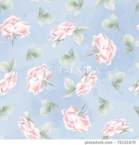 Seamless pattern. Spring delicate rose flowers.... - Stock Illustration ...
