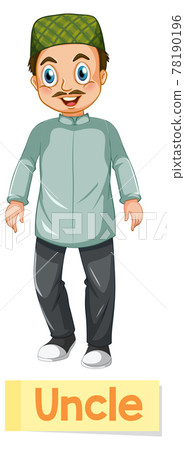 Educational English word card of uncle-插圖素材 [78190196] - PIXTA圖庫