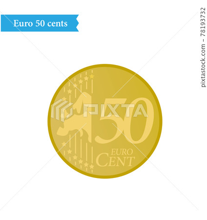 50 cent European currency Euro vector illustration - Stock Illustration ...