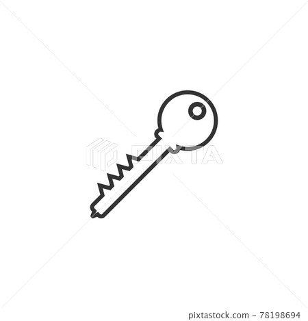 Access, key icon. Vector illustration, flat... - Stock Illustration ...
