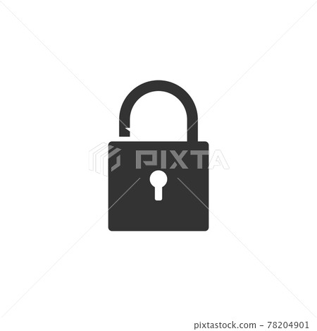 Unlock, Encryption icon. Vector illustration,... - Stock Illustration ...