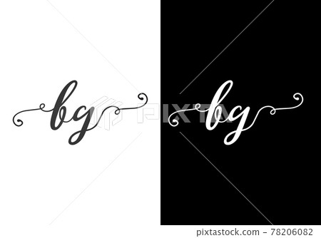 Initial Monogram Letter B G Logo Design Vector... - Stock Illustration ...