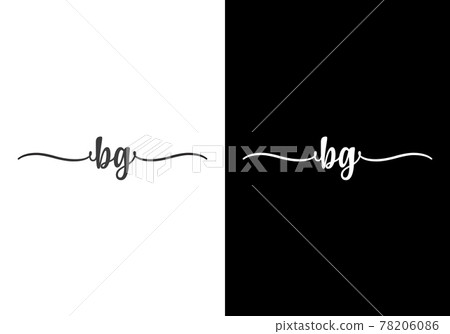 Initial Monogram Letter B G Logo Design Vector... - Stock Illustration ...