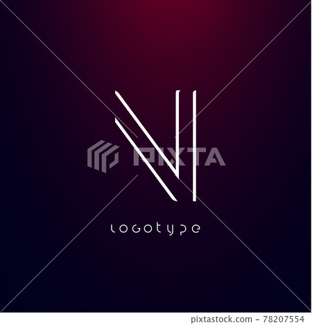 Futurism style letter N. Minimalist type for... - Stock Illustration ...