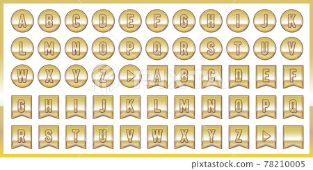 Gold high-class alphabet - Stock Illustration [78210005] - PIXTA