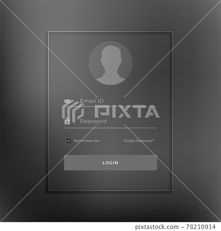 black login page template in minimal style - Stock Illustration ...