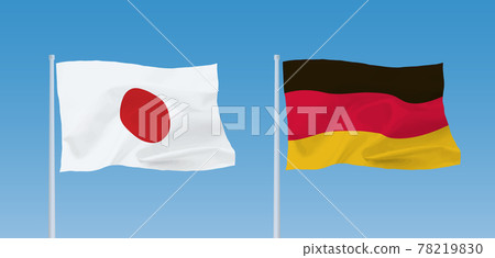 German and Japanese flags - Stock Illustration [78219830] - PIXTA