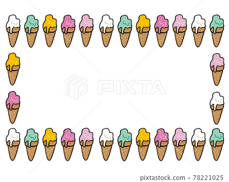 Melting ice cream frame - Stock Illustration [78221025] - PIXTA