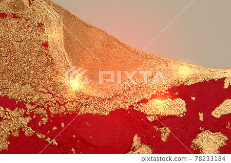 Gold and ruby red shining abstract marble... - Stock Illustration ...