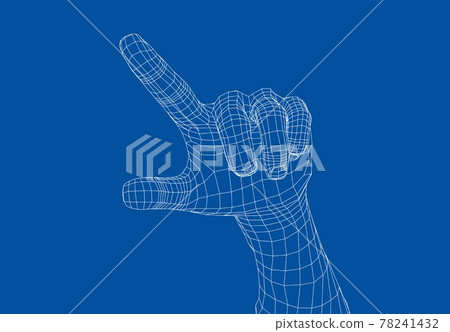 Human hand point with finger. Vector - Stock Illustration [78241432 ...