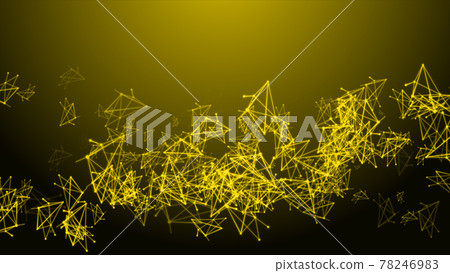 Connected yellow network digital background - Stock Illustration ...