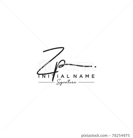 Letter ZP Signature Logo Template Vector - Stock Illustration [78254975 ...