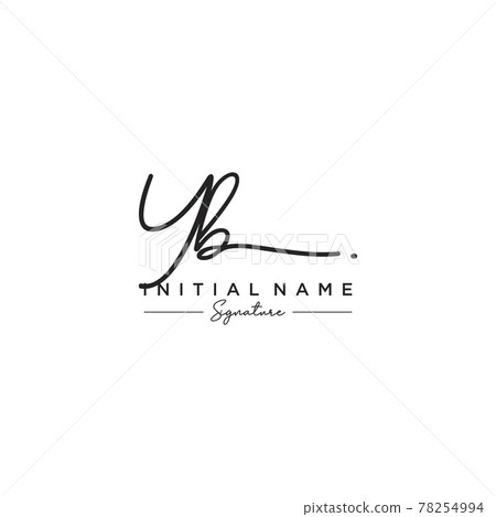 Letter YB Signature Logo Template Vector - Stock Illustration [78254994 ...
