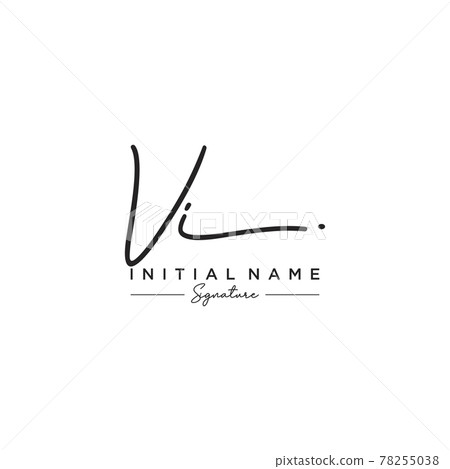 Letter VI Signature Logo Template Vector - Stock Illustration [78255038 ...