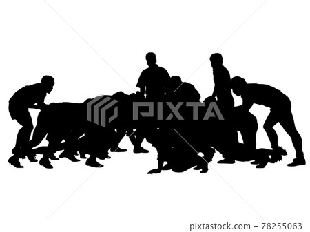 [Rugby] Scrum - Stock Illustration [78255063] - PIXTA