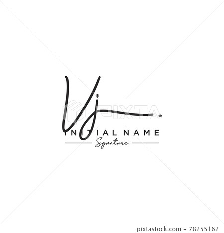 Letter VJ Signature Logo Template Vector - Stock Illustration [78255162 ...