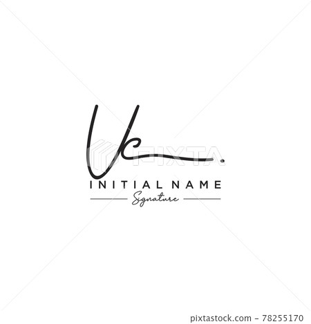 Letter UC Signature Logo Template Vector - Stock Illustration [78255170 ...