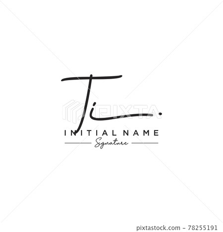 Letter TI Signature Logo Template Vector - Stock Illustration [78255191 ...