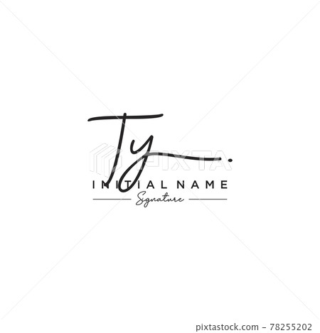 Letter TY Signature Logo Template Vector - Stock Illustration [78255202 ...