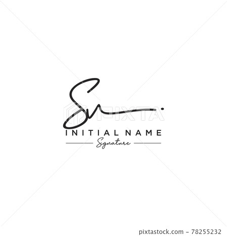 Letter SV Signature Logo Template Vector - Stock Illustration [78255232 ...