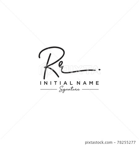 Letter RR Signature Logo Template Vector - Stock Illustration [78255277 ...