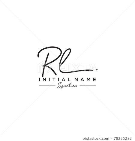 Letter RL Signature Logo Template Vector - Stock Illustration [78255282 ...