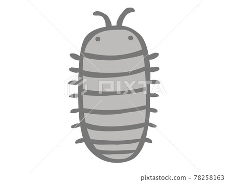 Cute pill bug creature / handwritten illustration - Stock Illustration ...