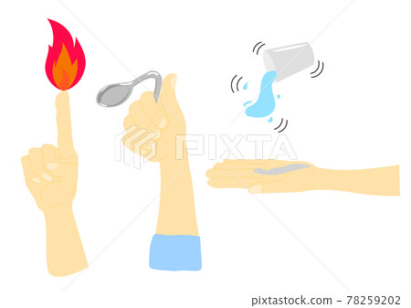 Illustration set of hands that use supernatural... - Stock Illustration ...