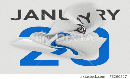 January 20 date behind crumpled paper page of a... - Stock Illustration ...
