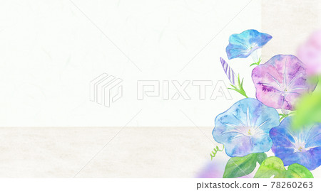Watercolor texture morning glory Japanese style - Stock Illustration ...