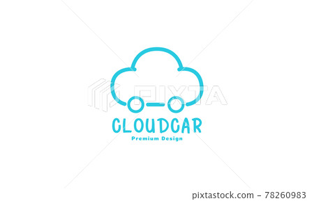 colorful lines cloud car logo vector symbol... - Stock Illustration ...