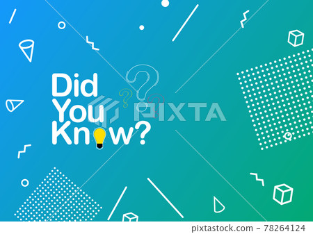 Did you know interesting fact background.... - Stock Illustration ...